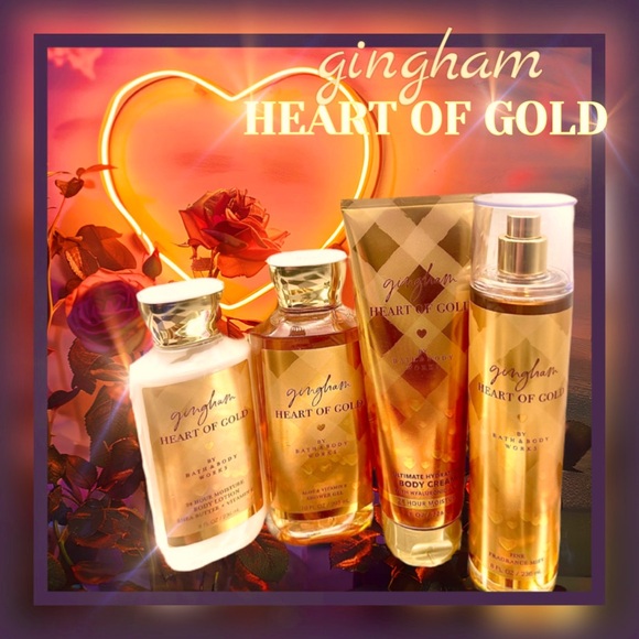 Bath & Body Works | Bath & Body | Bbw Gingham Heart Of Gold Body Care ...